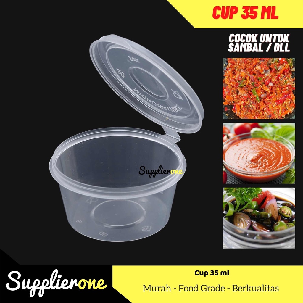 Jual Cup Sambal 35 ml / Thinwall 35 ml / Wadah Sambal / Tempat Sambal ...