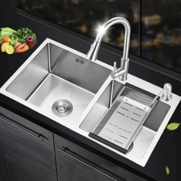 Jual Kitchen Sink Stainless 8245 . Bak Cuci Piring Stainless 304 2 ...