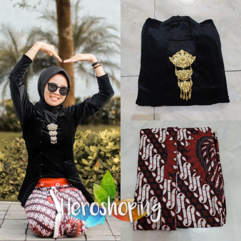 Jual Set Baju Kebaya Model Kutubaru + Jarik Wiru | Shopee Indonesia