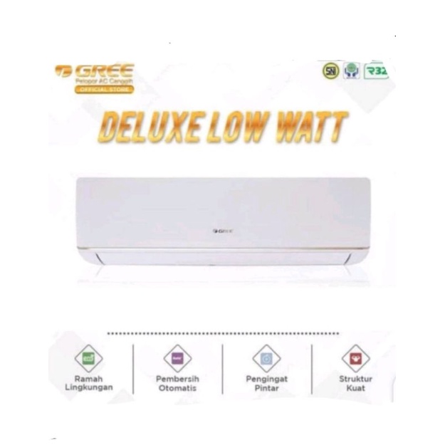 Jual AC SPLIT GREE GWC-5C3E DELUXE LOW WATT [ 0.5pk ] FREE PASANG ...