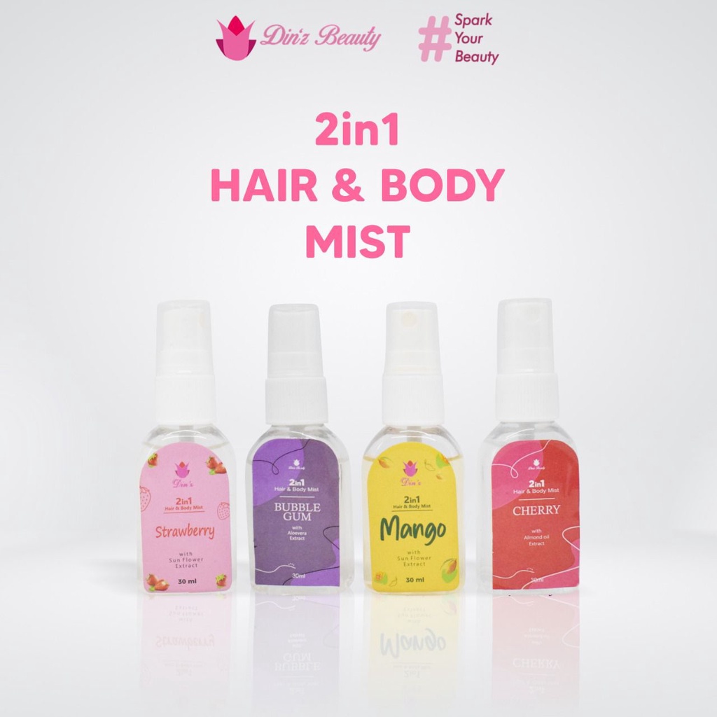 Jual DINZ BEAUTY HAIR & BODY MIST 2IN1 - parfum dan vitamin rambut 30ml ...
