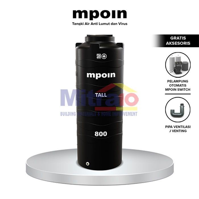 Jual Toren Air Mpoin Toren Air Tw800 750 Liter Tall Wave Series Water ...