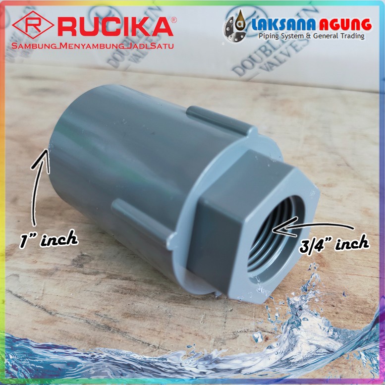 Jual Sock drat dalam 3/4" X 1" Aw | SDD Rucika Faucet Socket pvc ...