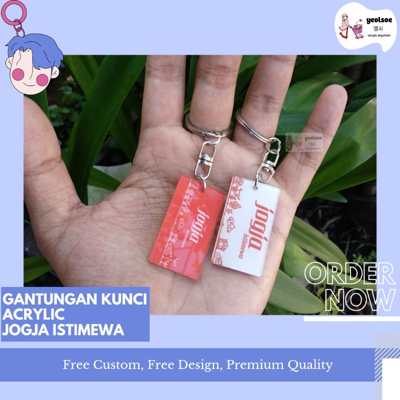 Jual Gantungan Kunci Acrylic JOGJA ISTIMEWA/Acrylic Keychain/Oleh-Oleh ...