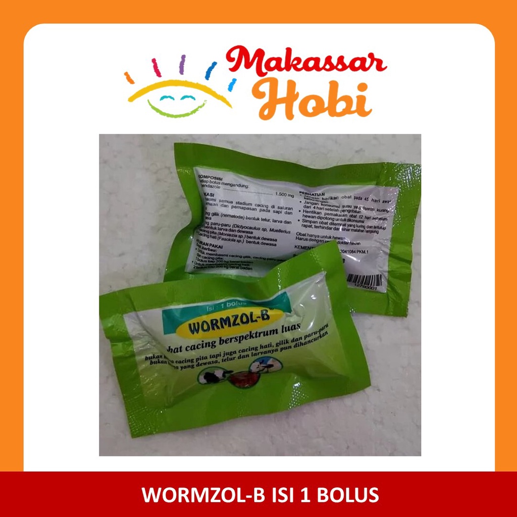Jual Wormzol B 1 Bolus Sachet Obat Cacing Cacingan Hewan Ternak Sapi ...