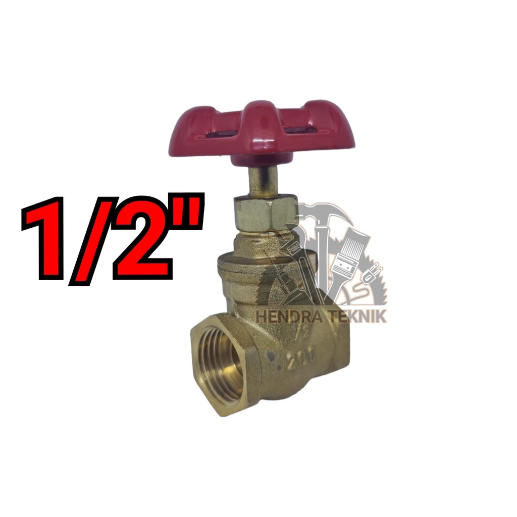 Jual STOPKRAN 1/2 KUNINGAN STOP KRAN SETENGAH INCI GATEVALVE GATE VALVE ...