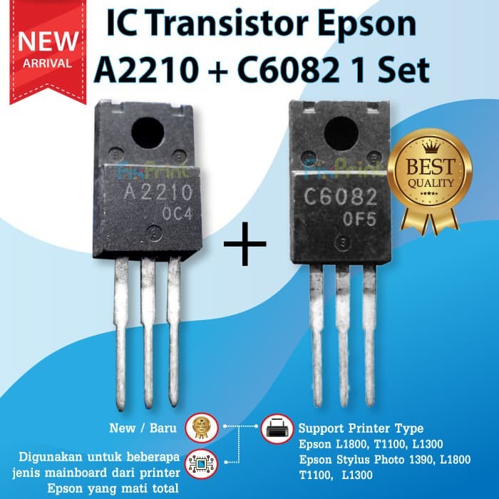 Jual IC TR Transistor A2210 C6082 Mainboard Printer Epson T1100 L1300 ...