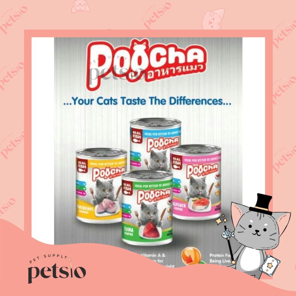 Jual Poocha Can 400 gram Wet Cat Food Makanan Makanan Basah Kucing All ...