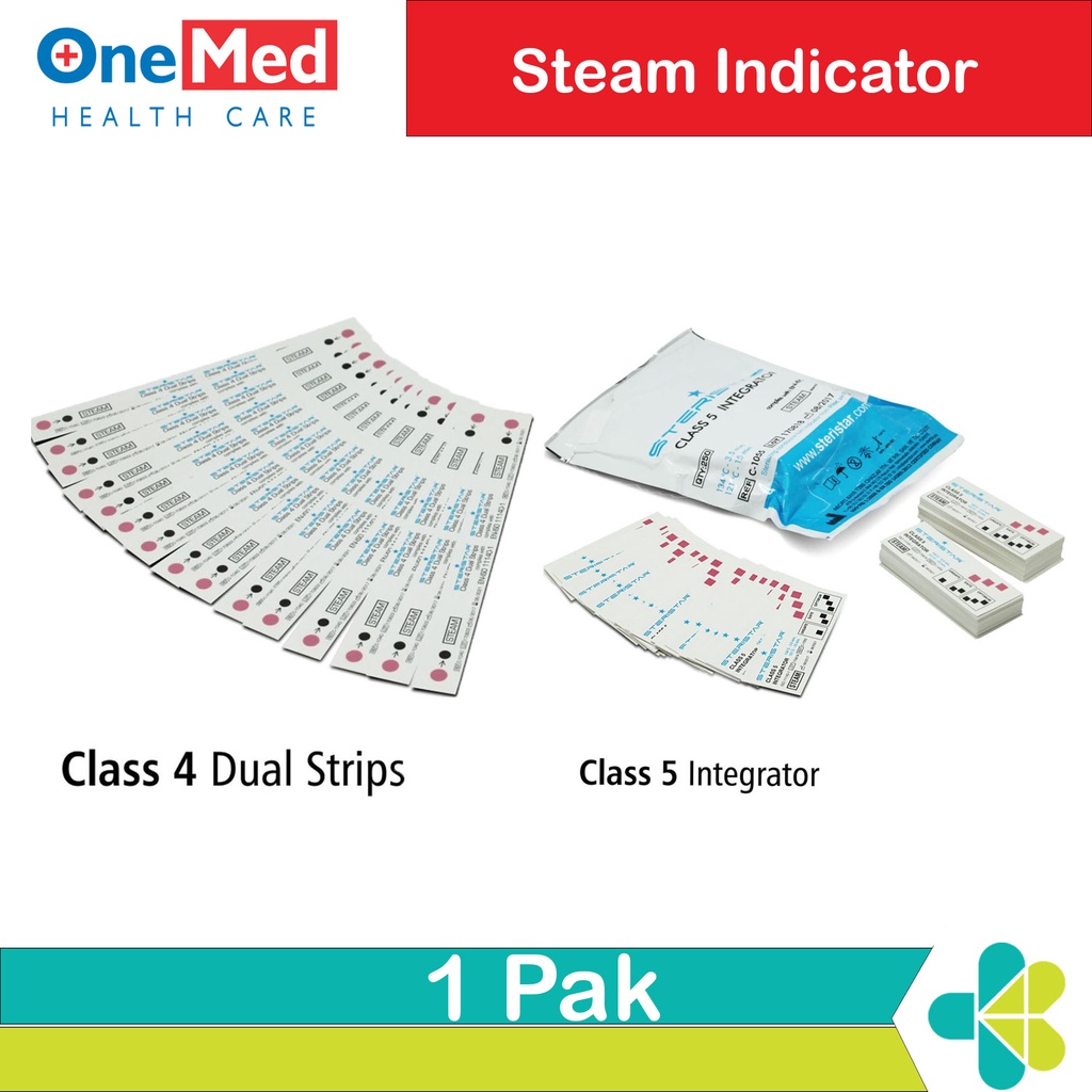 Jual Steam Indicator Class 4 Dual Strip (isi 250x2) Steri Star / Steam ...