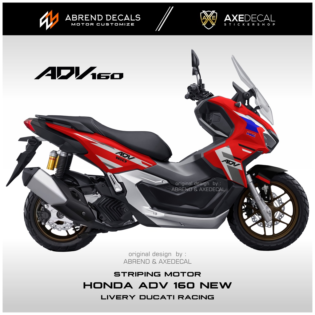 Jual STRIPING ADV 160 NEW LIVERY DUCATI RACING / STIKER MOTOR HONDA ADV ...
