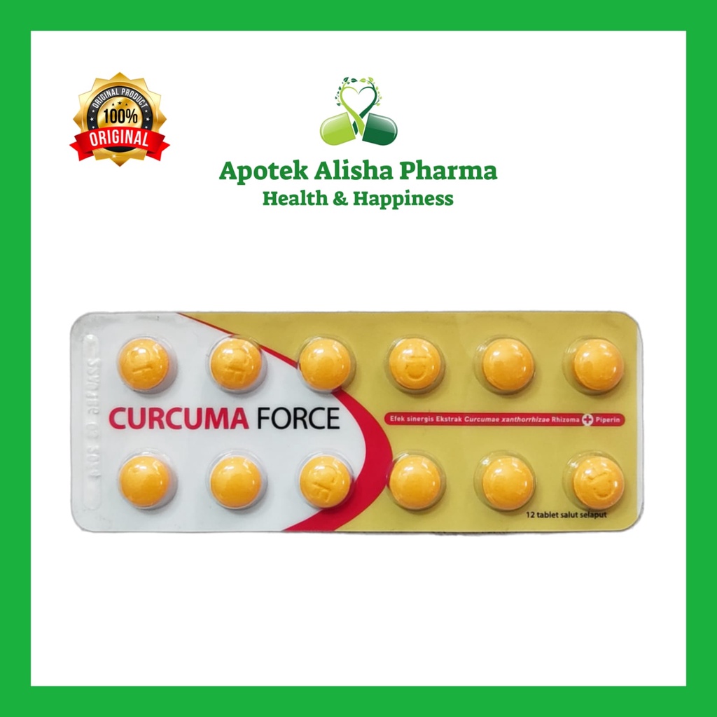 Jual Curcuma Force Tablet (Strip 10tablet) - Kurkuma Force Tablet ...