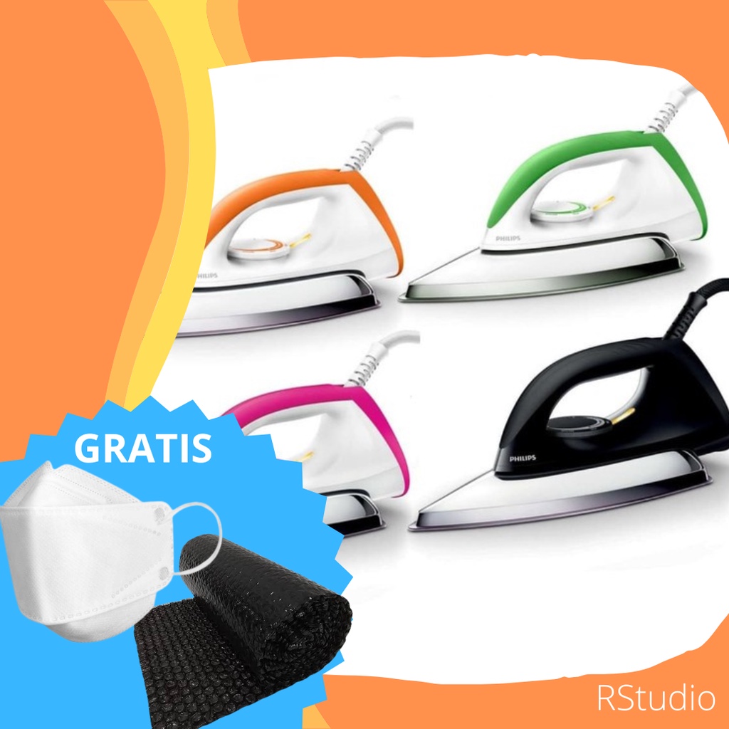 Jual PHILIPS DRY IRON / SETRIKA HD 1173 DAILY SERIES NEW BLACK PINK ...