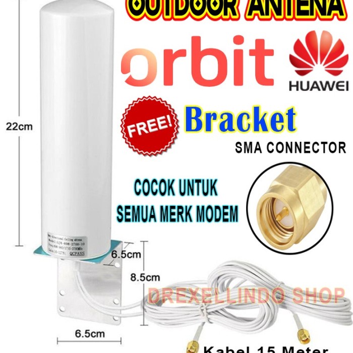 Jual Unik Antena Modem Router Gsm Wifi 4G Lte Outdoor Sma Male 15 Meter ...