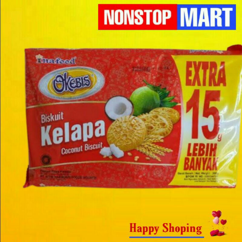 Jual OKEBIS inafood biskuit kelapa 300 gram | Shopee Indonesia