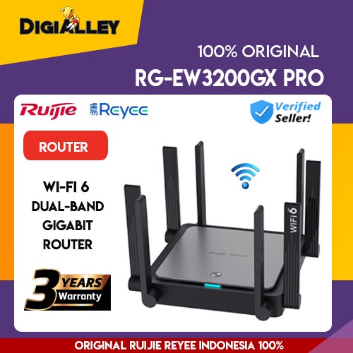 Jual RUIJIE REYEE RG-EW3200GX PRO 3200M Wi-Fi 6 Dual-band Gigabit ...