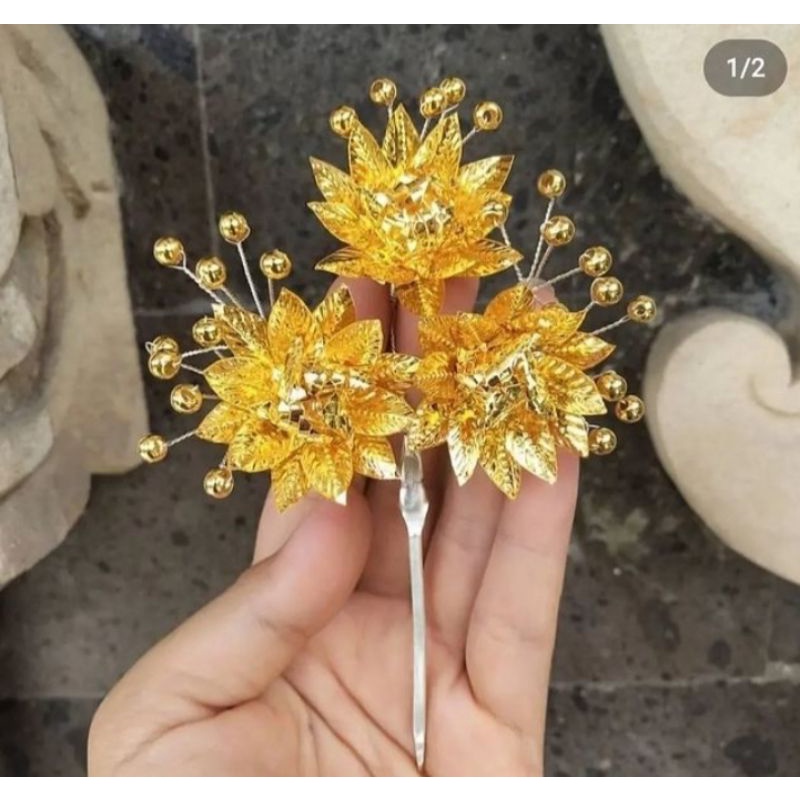 Jual Cucuk Tunjung Emas buat Hairdo/Hiasan Rambut | Shopee Indonesia