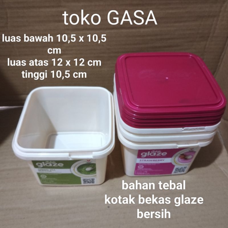 Jual kotak-pail 1kg-timbo 1ltr -box -tempat toples bekas glaze serbaguna bahan plastik tebal ...