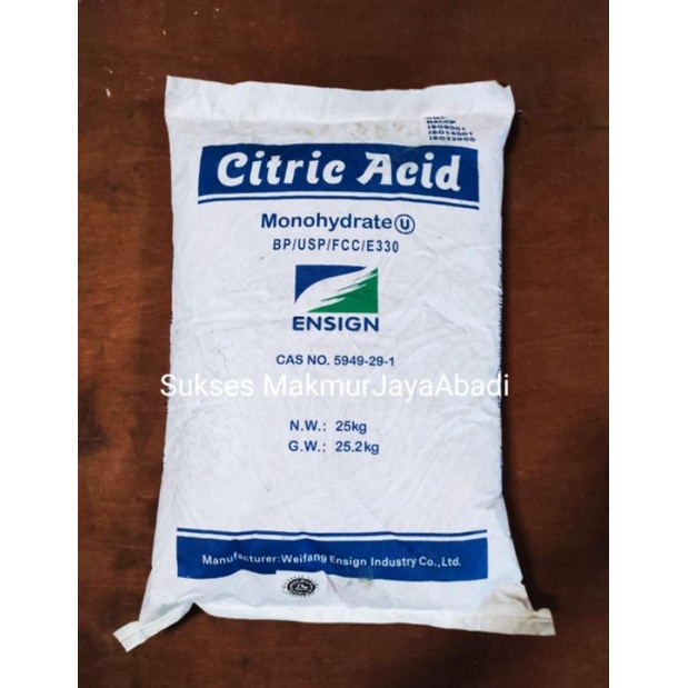Jual Citric acid/citrun food grade kemasan sak 25 kg. Kualitas TOP ...