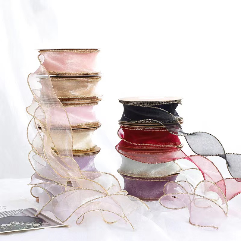 Jual Pita Flower Bouquet Variant Warna/Ribbon organza 1 roll/Buket ...