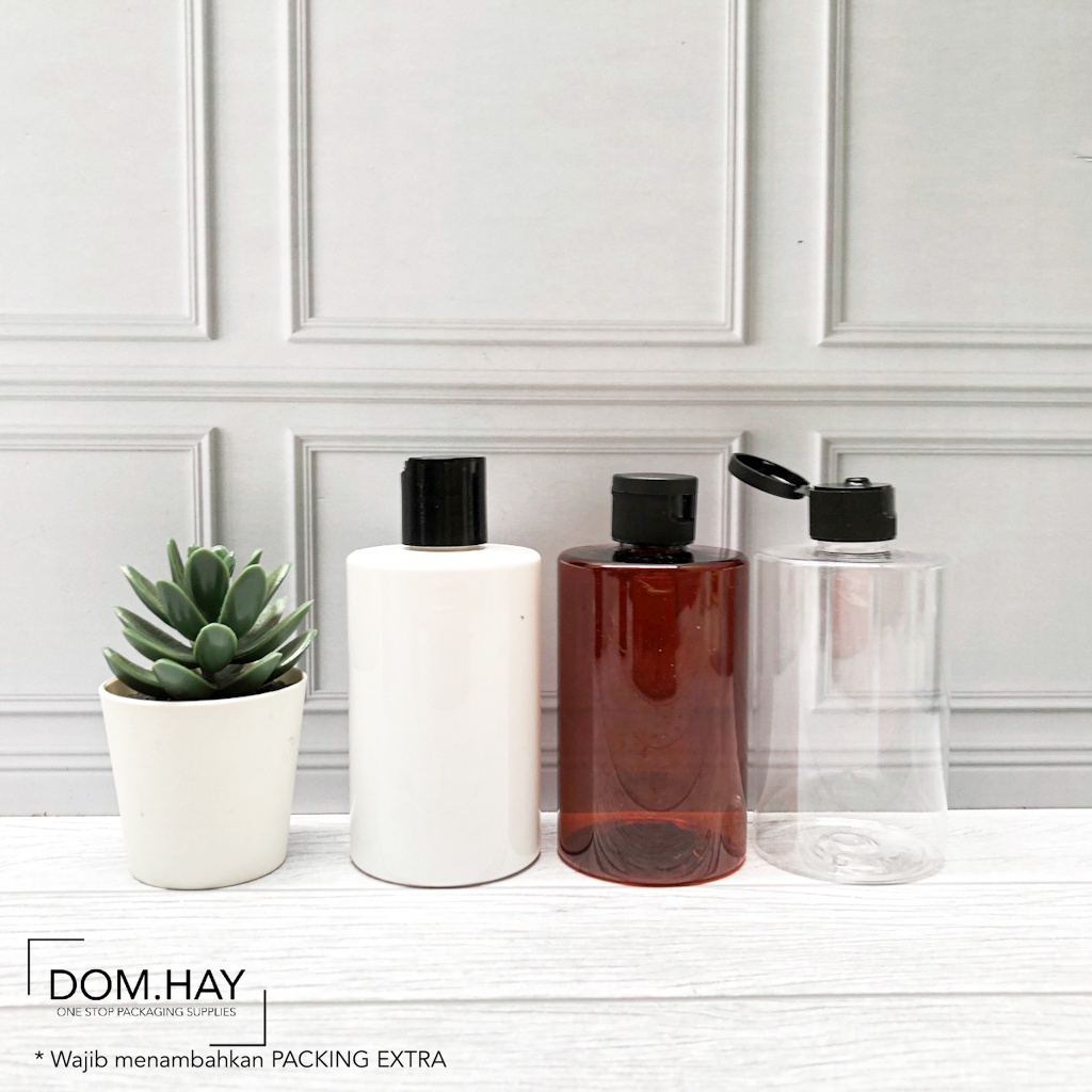 Jual Botol Fliptop Hitam 250ml RFS Plastik PET Lotion Handsoap Hand ...