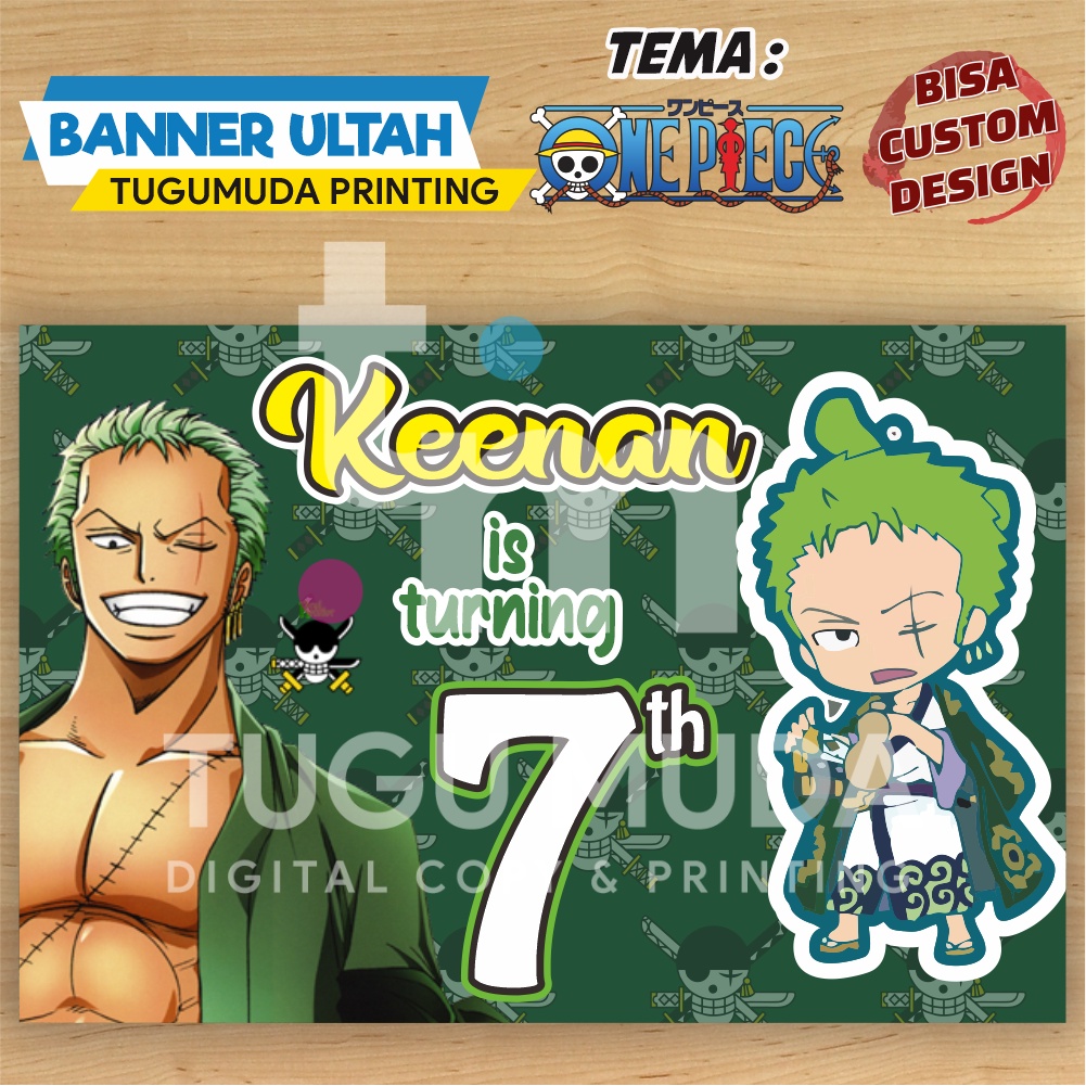 Jual Cetak Banner|Backdrop|Spanduk Ultah/Ulang Tahun Anak - ONE PIECE ...