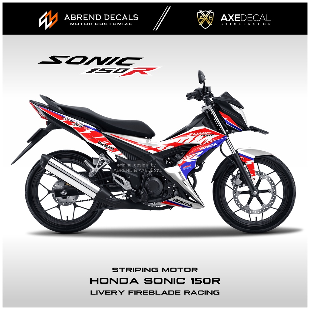 Jual STRIPING HONDA SONIC FIREBLADE TRI COLOR RACING / STIKER MOTOR ...