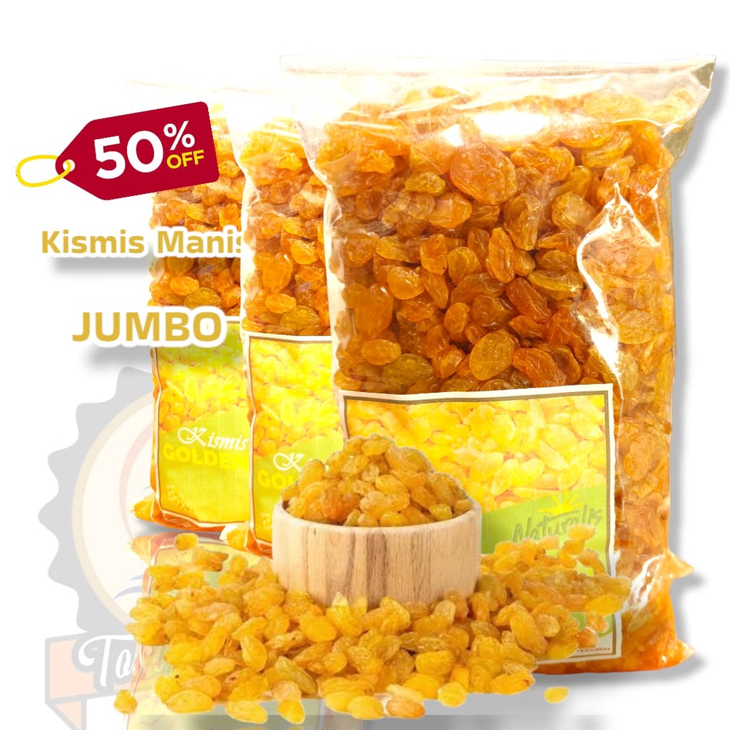 Jual Kismis arab golden raisin semi jumbo 1kg | Shopee Indonesia