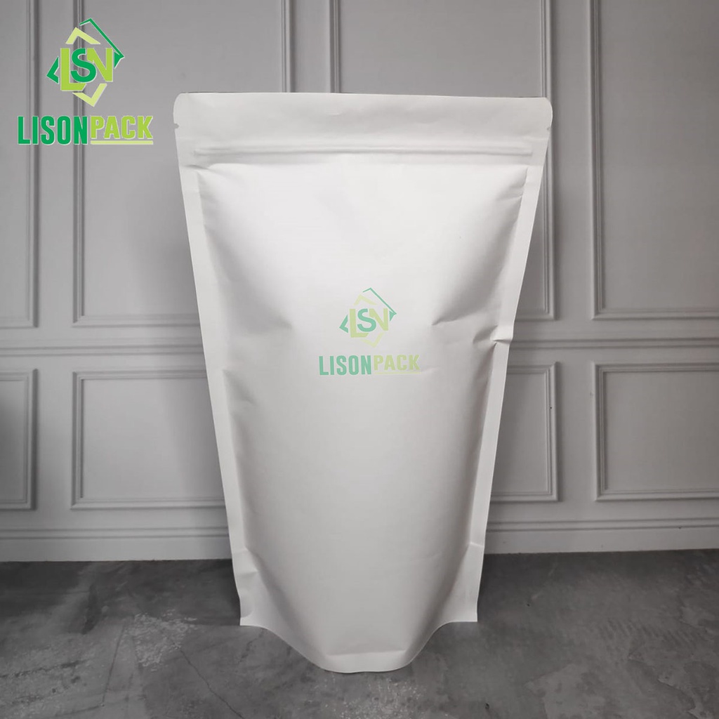 Jual Kemasan Standing Pouch Putih Craft Polos 500gr | Kemasan Standing ...