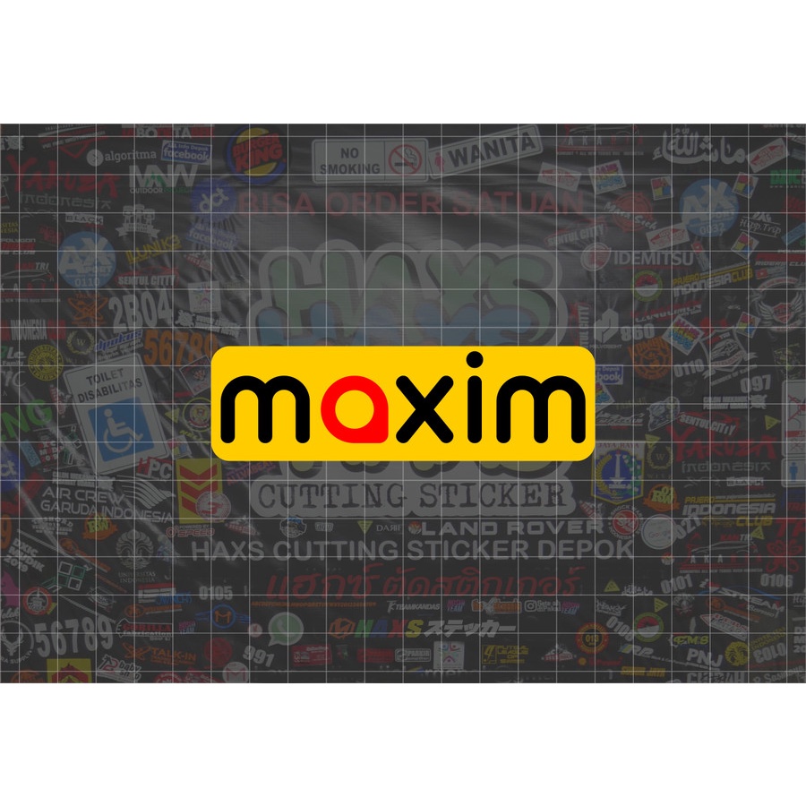 Jual Cutting Sticker Logo Maxim Ukuran 10 Cm Untuk Motor Mobil | Shopee ...