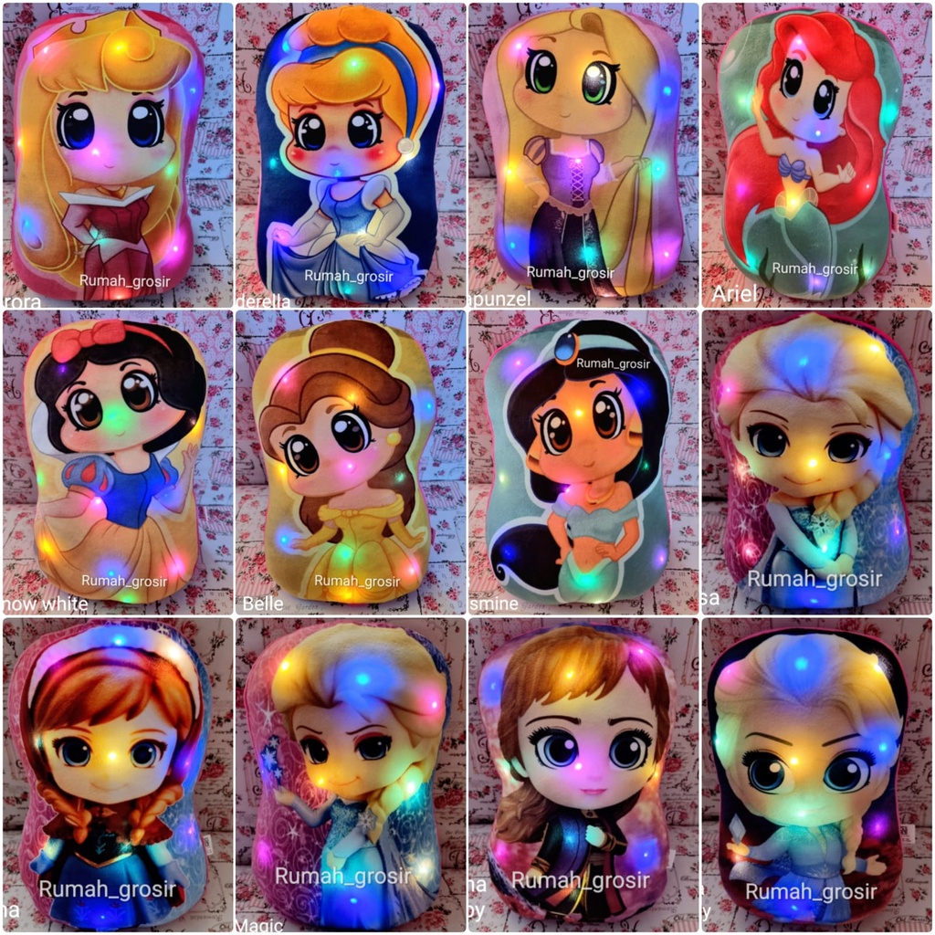 Jual Bantal Boneka Cinderella Aurora Snow White Elsa Anna Ariel Belle ...