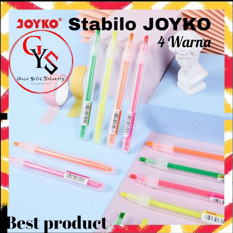 Jual Stabilo Highlighter JOYKO HL73-76(PCS)/Textliner/Penanda Berwarna | Shopee Indonesia