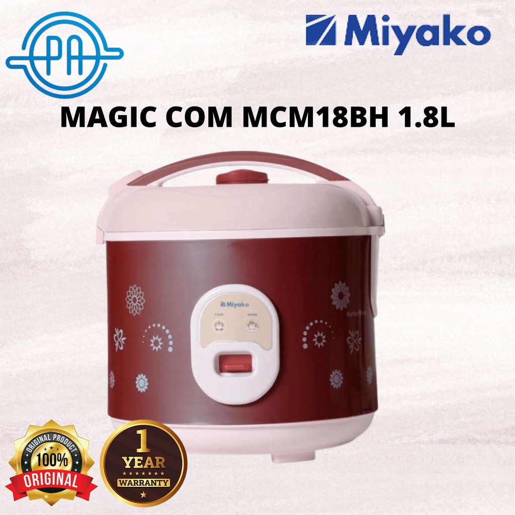 Jual MAGIC COM MIYAKO MCM18BH 1.8L RICE COOKER MCM 18 BH | Shopee Indonesia