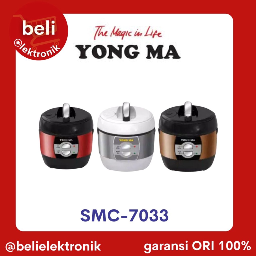 Jual YONG MA Rice Cooker Magic Com Penanak Nasi Manual Anti Lengket 3 In 1 SMC-7033 kapasitas 2 ...