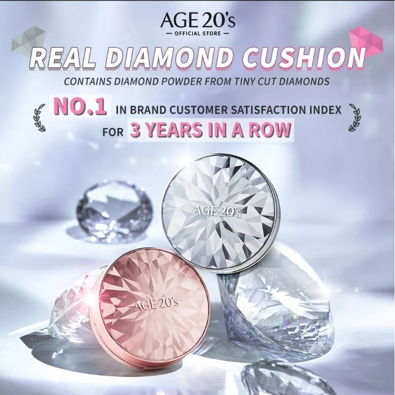 Jual [BUY 1 GET 1 FREE] AGE 20 Diamond Cushion | Shopee Indonesia