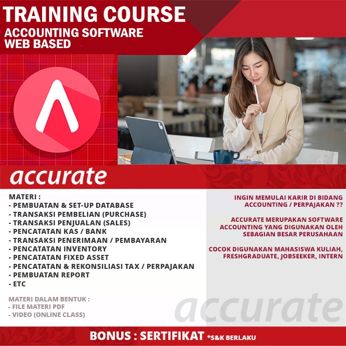 Jual Materi Pelatihan / Training Course Accurate Online SERTIFIKAT | Shopee Indonesia