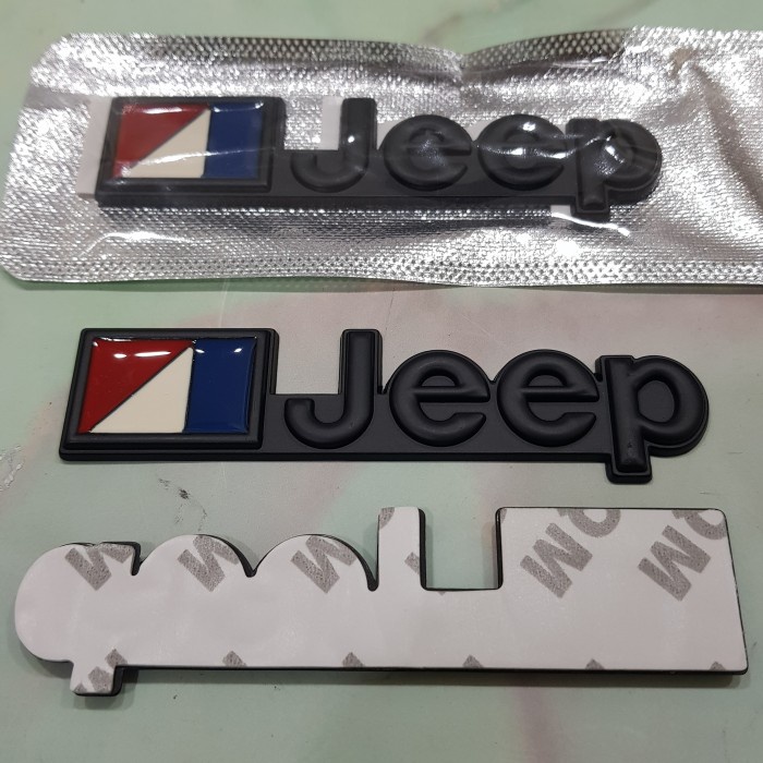 Jual Emblem AMC Jeep CJ-5 CJ-7 Emblem Sticker Metal Jeep AMC Black ...