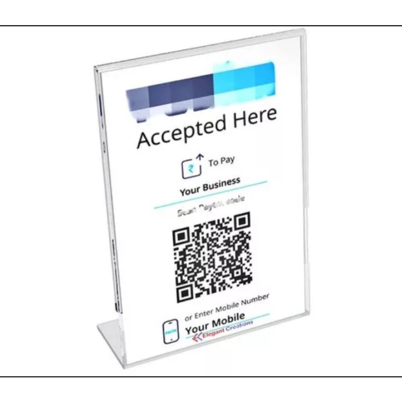 Jual ACRYLIC/akrilik tempat brosur/stand code QR/ tent card/display A5 ...