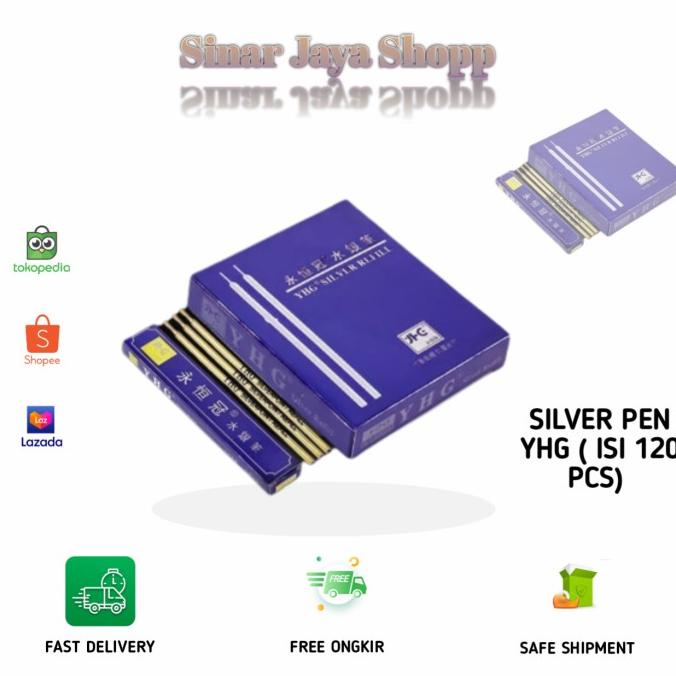 Jual Silver Pen YHG / Pen Silver YHG ( 1 Box Isi 120 Pcs ) | Shopee ...