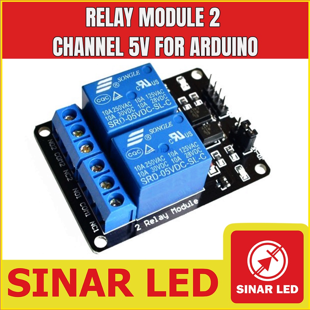 Jual RELAY 5V 2 CHANNEL OUTPUT 250VAC 30VDC 10A WITH OPTOCUPLER MODUL ...