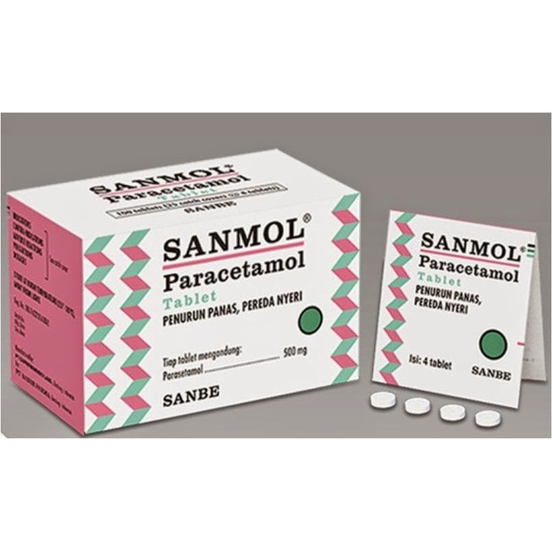 Jual Sanmol Tablet 500 mg 1 box/dus isi 25 strip | Shopee Indonesia