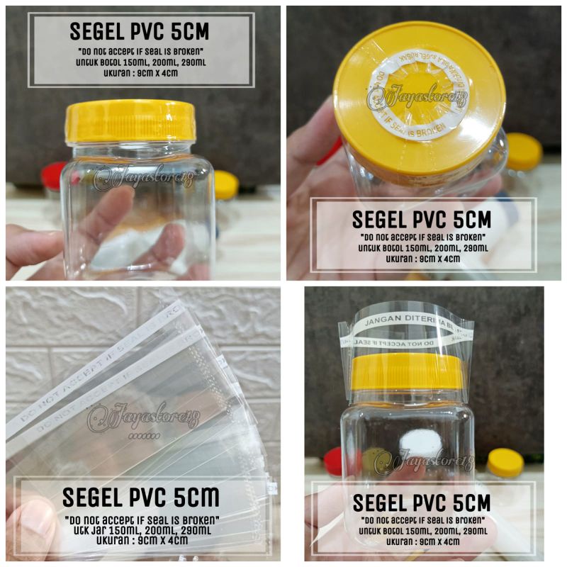 Jual SEGEL BOTOL PLASTIK PVC botol sambal jar toples 5cm 150ml 200ml ...