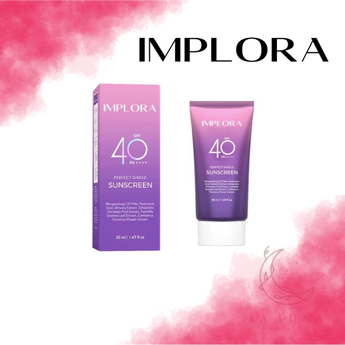 Jual IMPLORA PERFECT SHIELD SUNSCREEN SPF40 PA++++ 50ml / Sunscreen ...