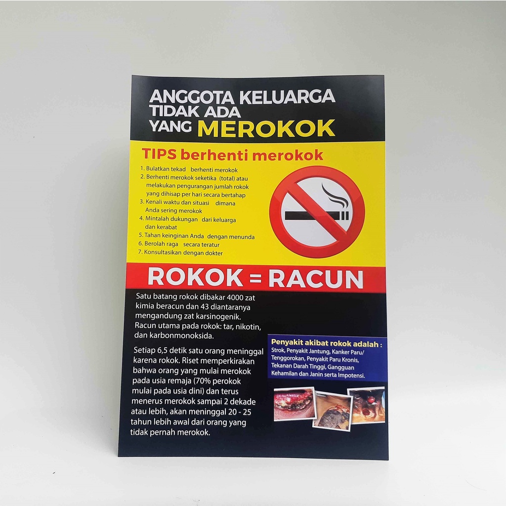 Jual Poster 12 Indikator Keluarga Sehat, Poster Larangan Merokok ...