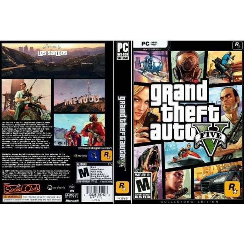 Jual GTA V PC Game DVD Grand Theft Auto V Windows DVD Game Grand Theft ...