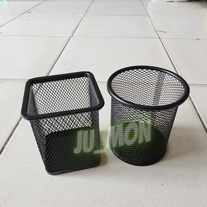 Jual Tempat/ Wadah Pena/ Pen Holder/ Desk Set Organizer Jaring Bulat ...