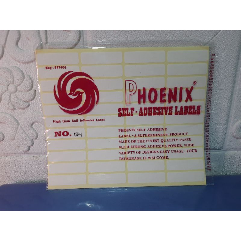 Jual Sticker Label / Label Harga Phoenix No 134 (13 x 45 mm) | Shopee ...