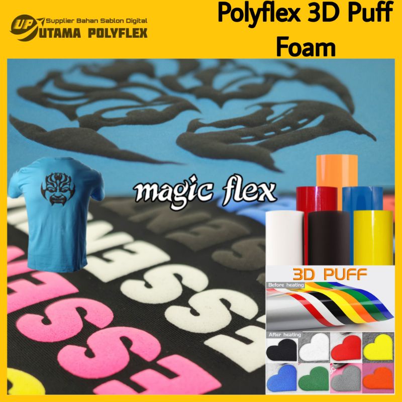 Jual Polyflex 3D Foam Puff Timbul Premium Quality / Magic Flex Best Seller | Shopee Indonesia