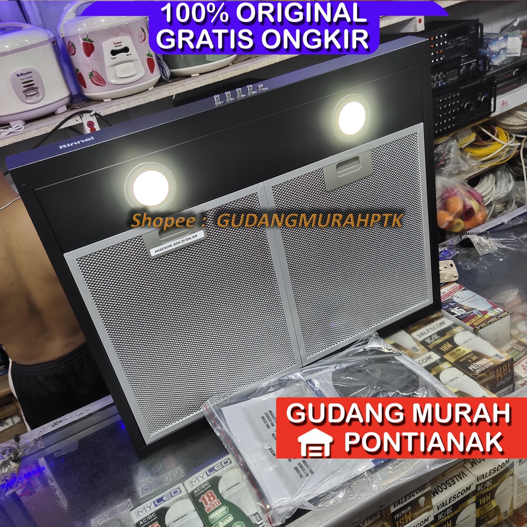 Jual Exhaust fan Rinnai RH-126B Cooker Hood RH 126 B penghisap asap ...