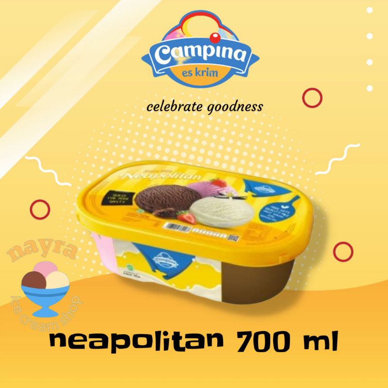 Jual Campina ice cream Neapolitan 700ml x 2 | Shopee Indonesia
