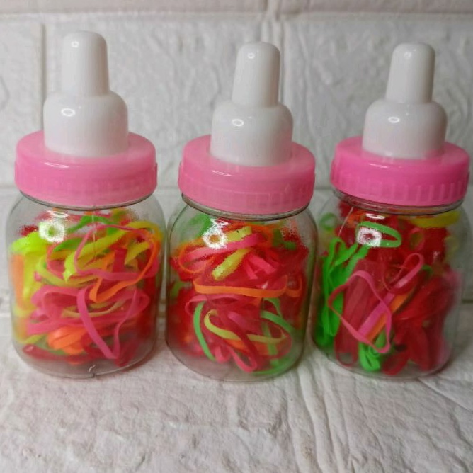 Jual Karet botol dot mini / karet rambut anak bentuk dot / karet dot ...